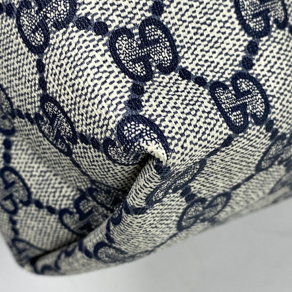 Gucci | Bags | Gucci Pattern Canvas Tote Bag Red Line Gg Blue Web ...